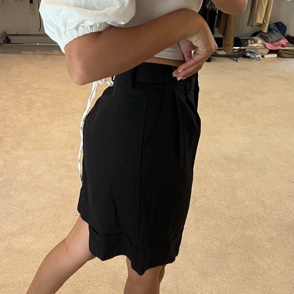 Zara | Shorts | Zara Linen Blend Pleated Shorts | Poshmark